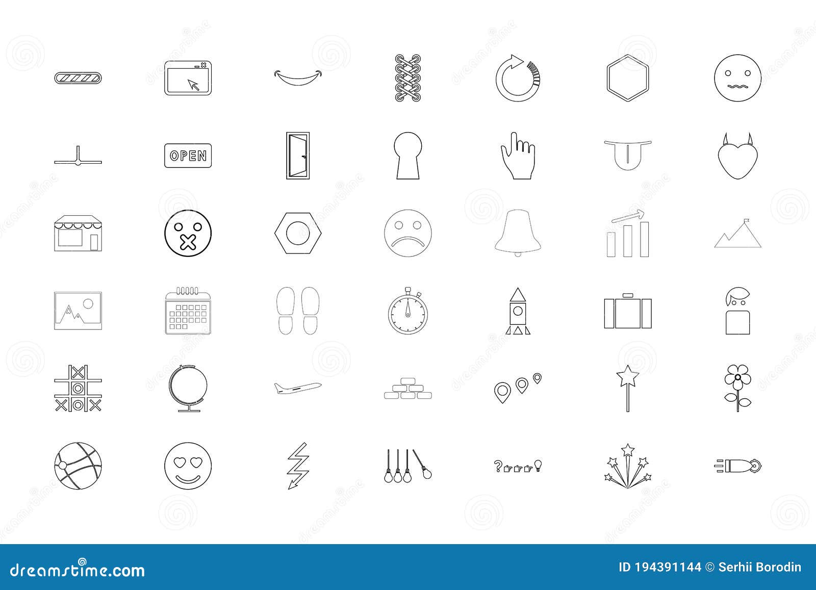 Emot Outline Icon. Isolated Line Vector Illustration From User ...