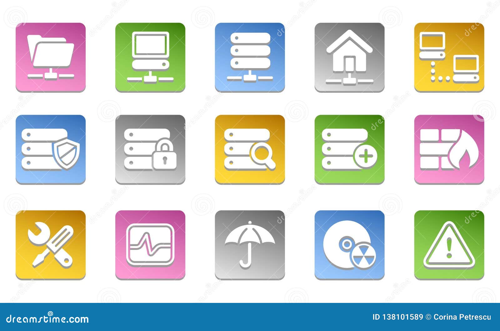 Web, Office and Business Icons. Stock Vector - Illustration of buttons ...