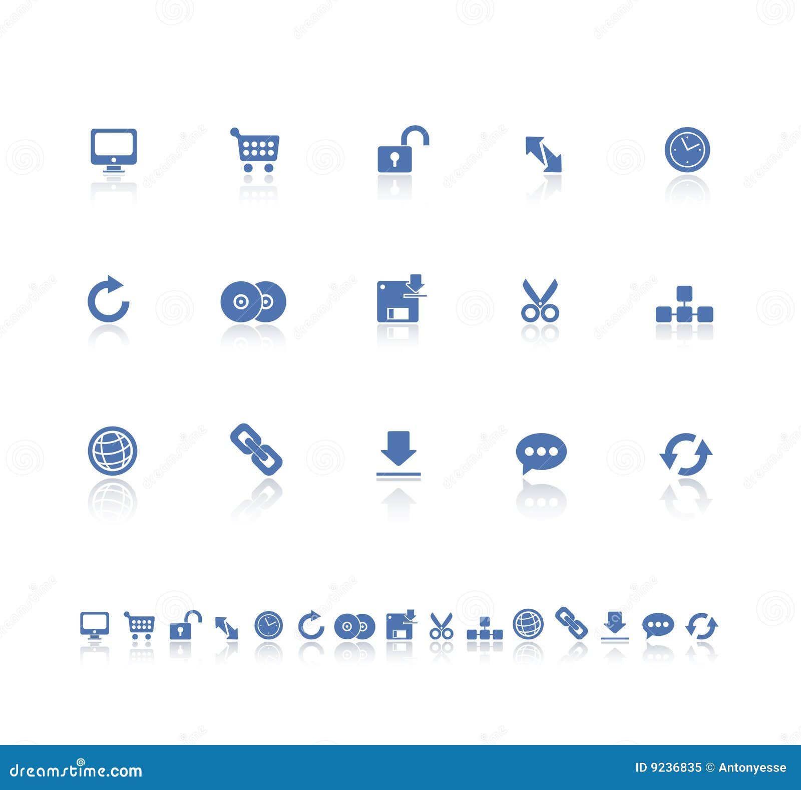 Web and office icons stock vector. Illustration of scissors - 9236835