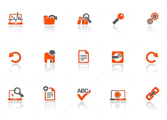 Web and office icons stock vector. Illustration of document - 9698834