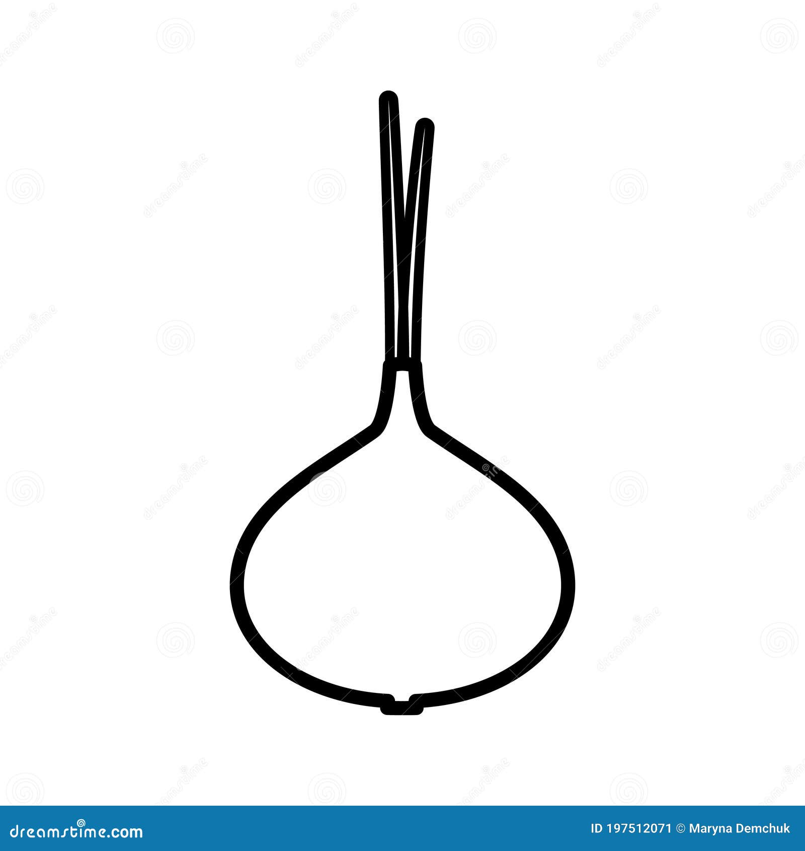 Onion Vector Outline Illustration in Minimalistic Style Stock Vector ...