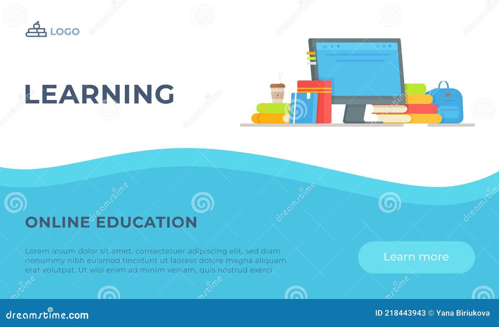 Vector Illustration of Going Back To School. Online Courses. Stock ...