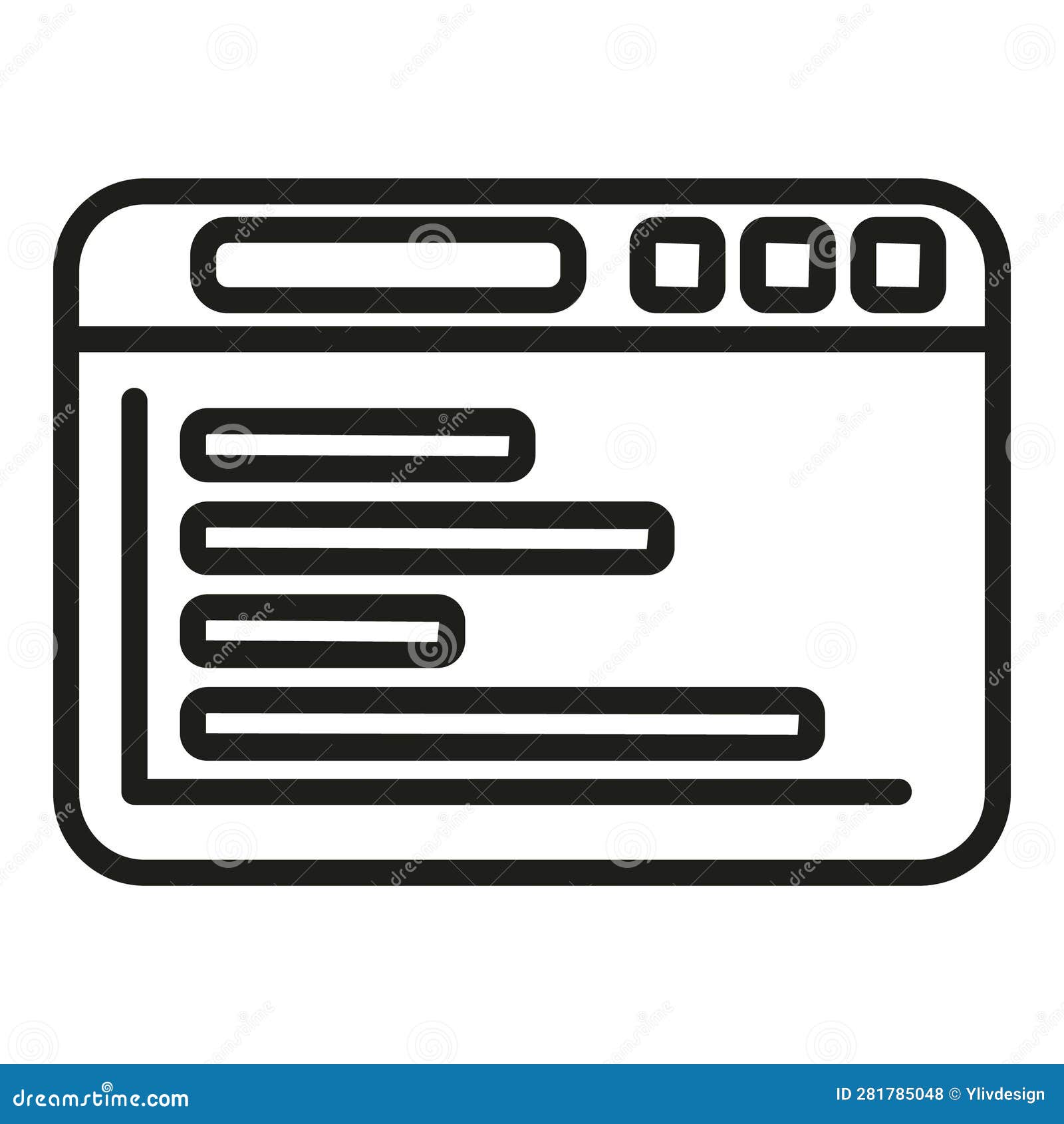 Web Online Report Icon Outline Vector. Business Document Stock Vector ...
