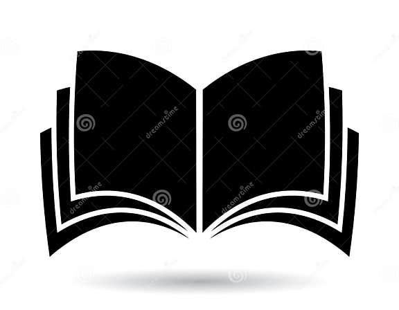 Open book simple icon stock illustration. Illustration of magazine - 264439695