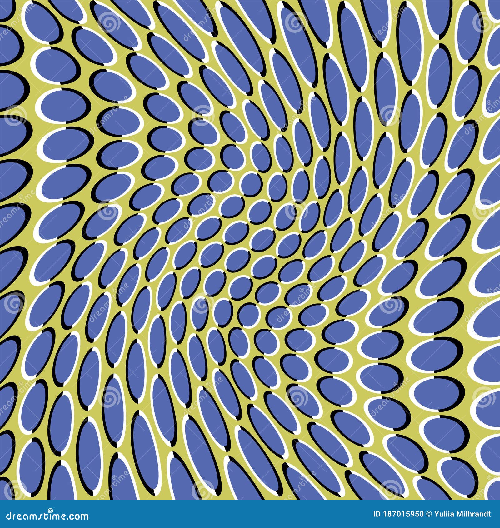 Optical Illusion. Pattern with Circles. Colorful Vector Stock ...