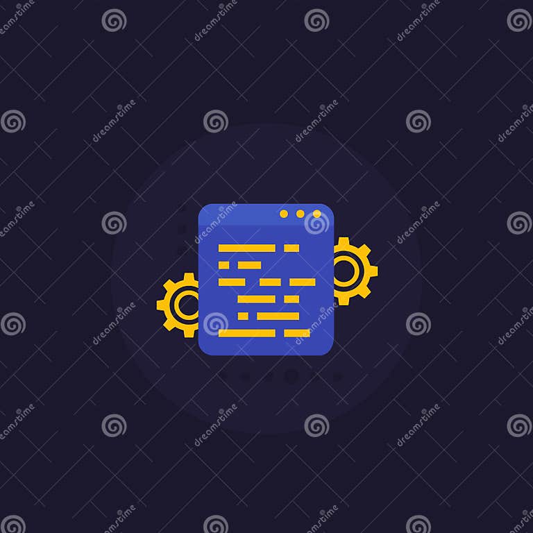 Web Optimization, Development and Programming Icon Stock Vector ...