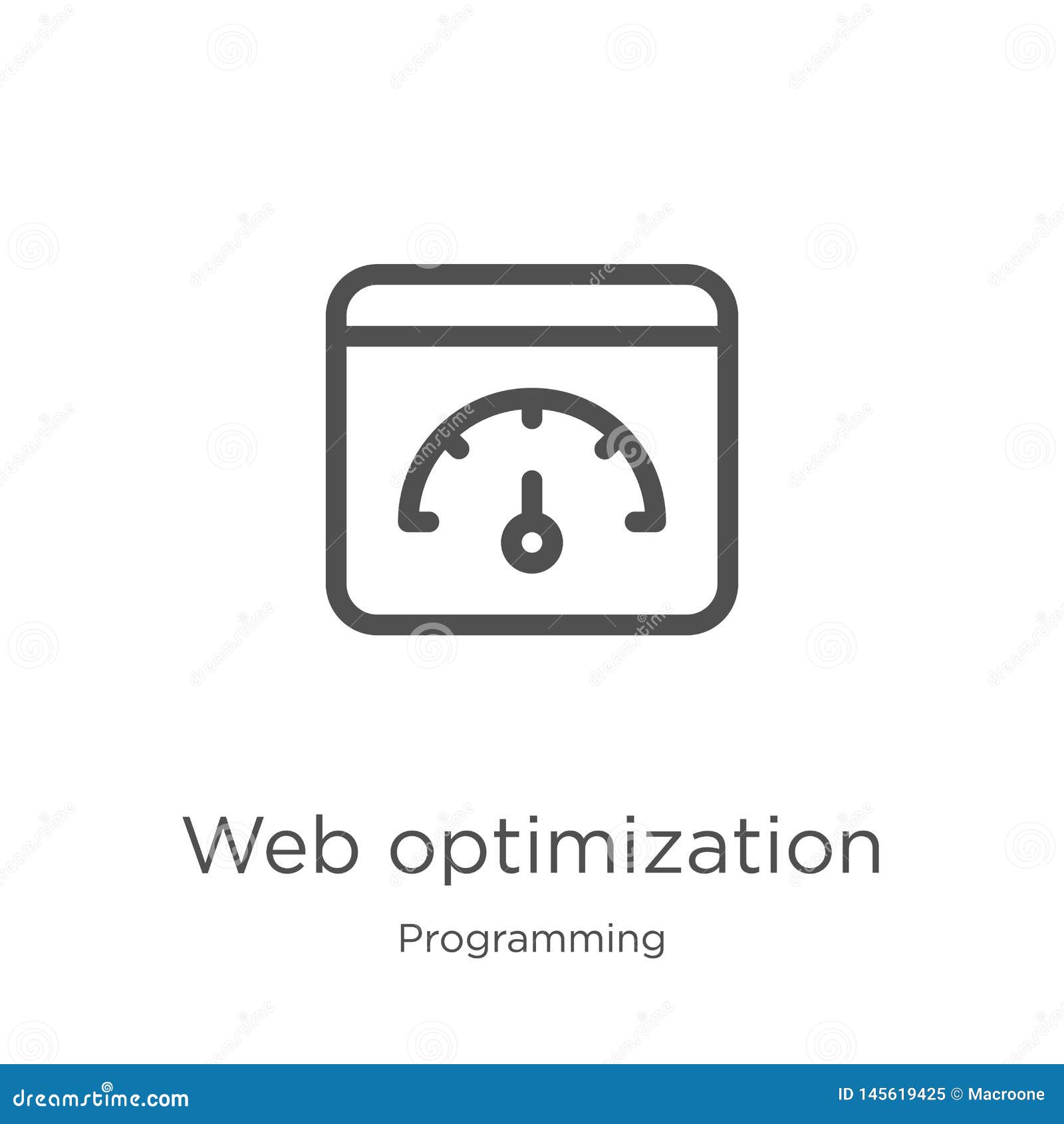 Web Optimization Icon Vector From Programming Collection Thin Line Web Optimization Outline