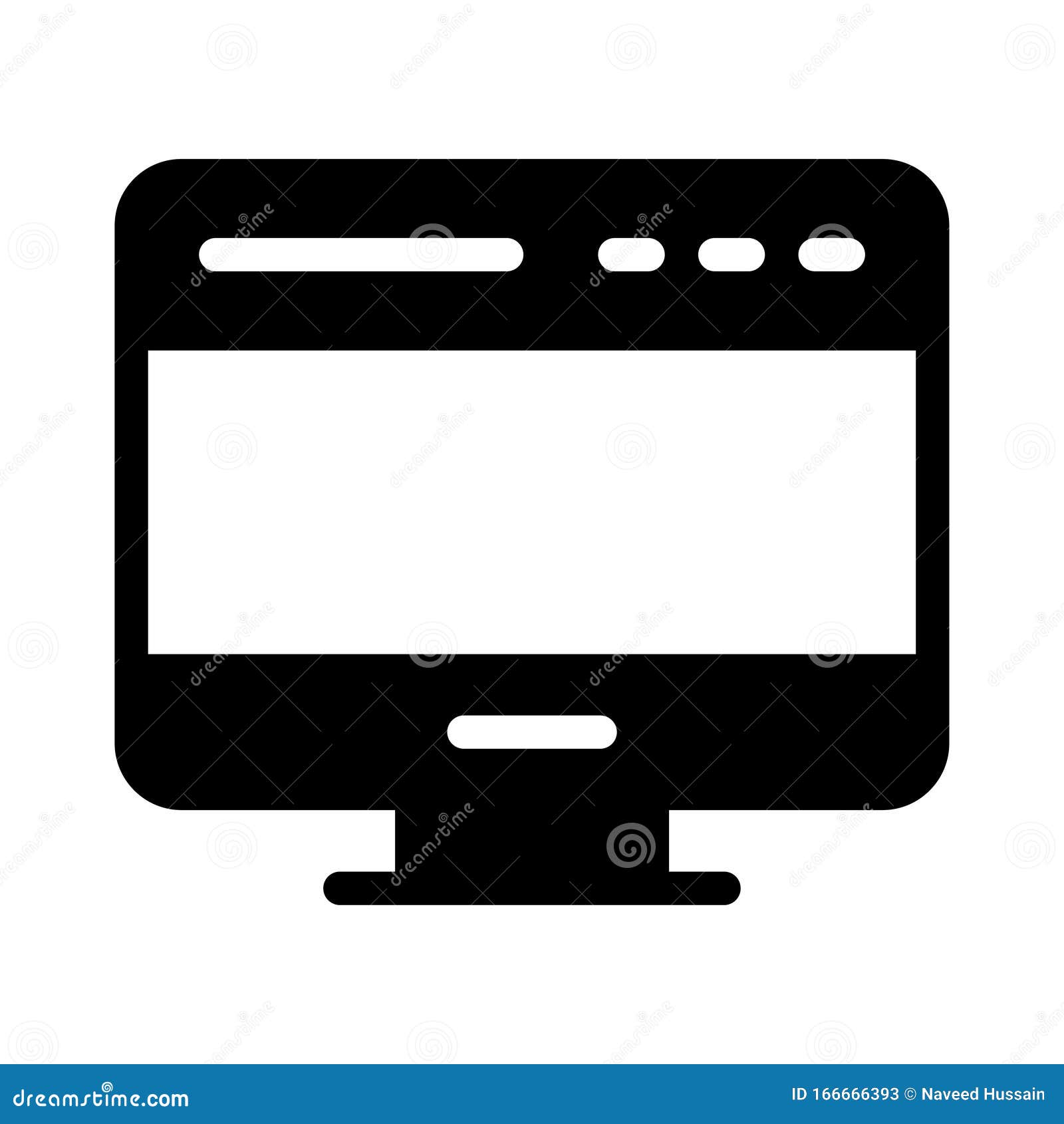 Web Screen Vector Glyph Flat Icon Stock Illustration - Illustration of ...