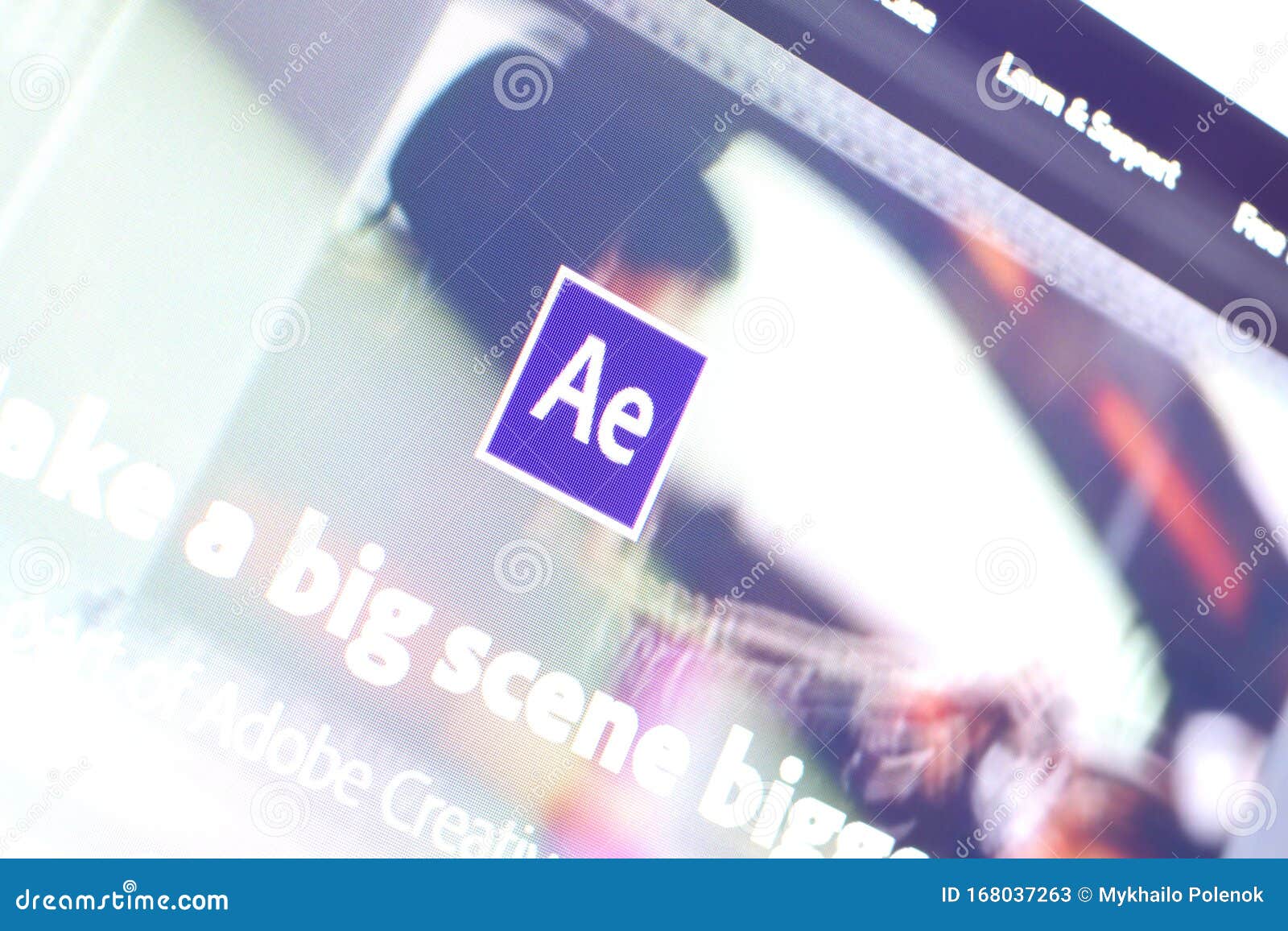 Web Page of Adobe after Effects Product on Official Website on the ...