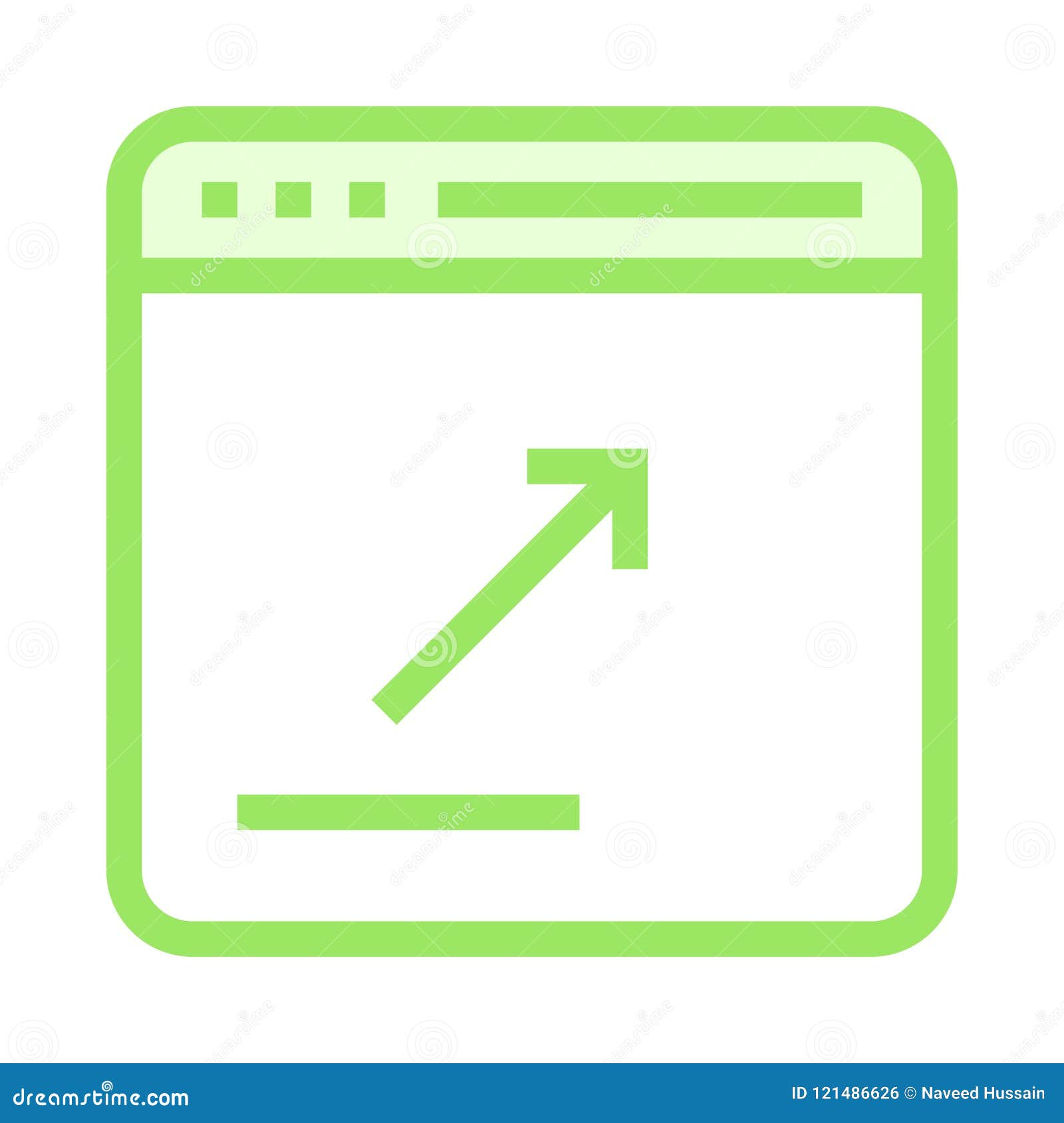 Web Page Arrow Color Line Icon Stock Illustration - Illustration of ...