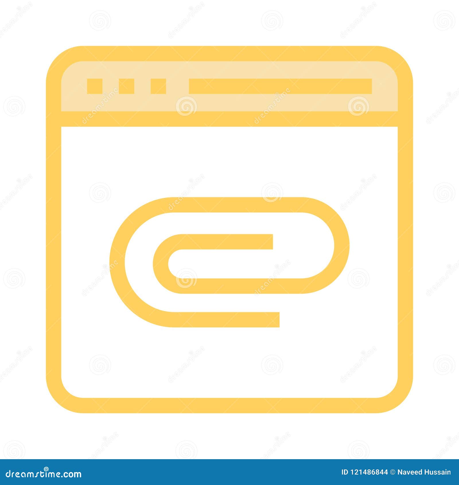 Web Page Attachment Color Line Icon Stock Illustration - Illustration ...
