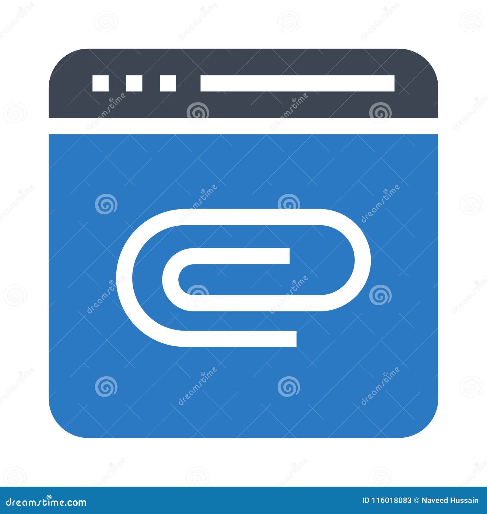 Web Page Attachment Glyphs Double Color Icon Stock Illustration ...