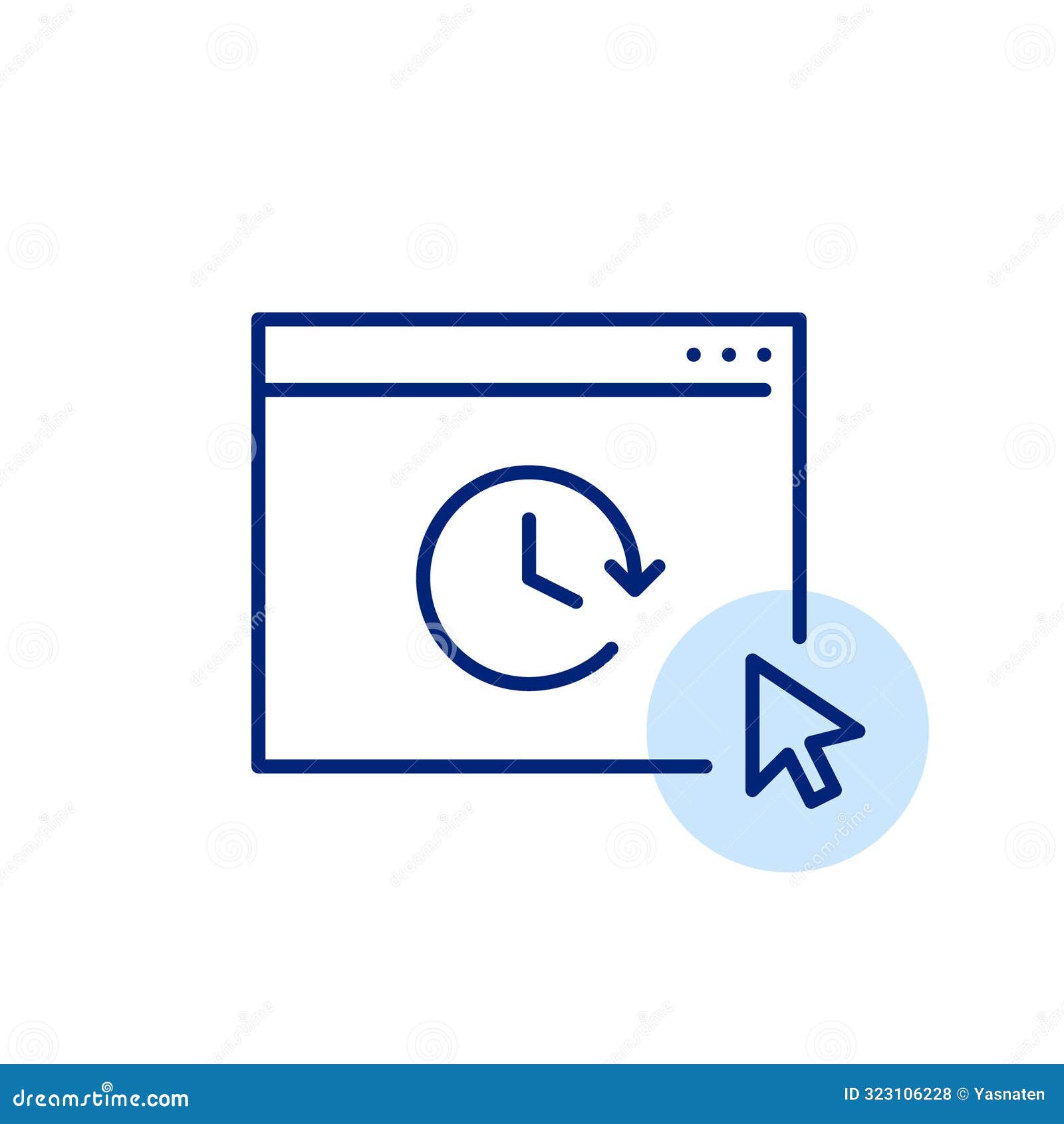 Web Page, Clock and Mouse Click. Online Booking, Making Appointment ...