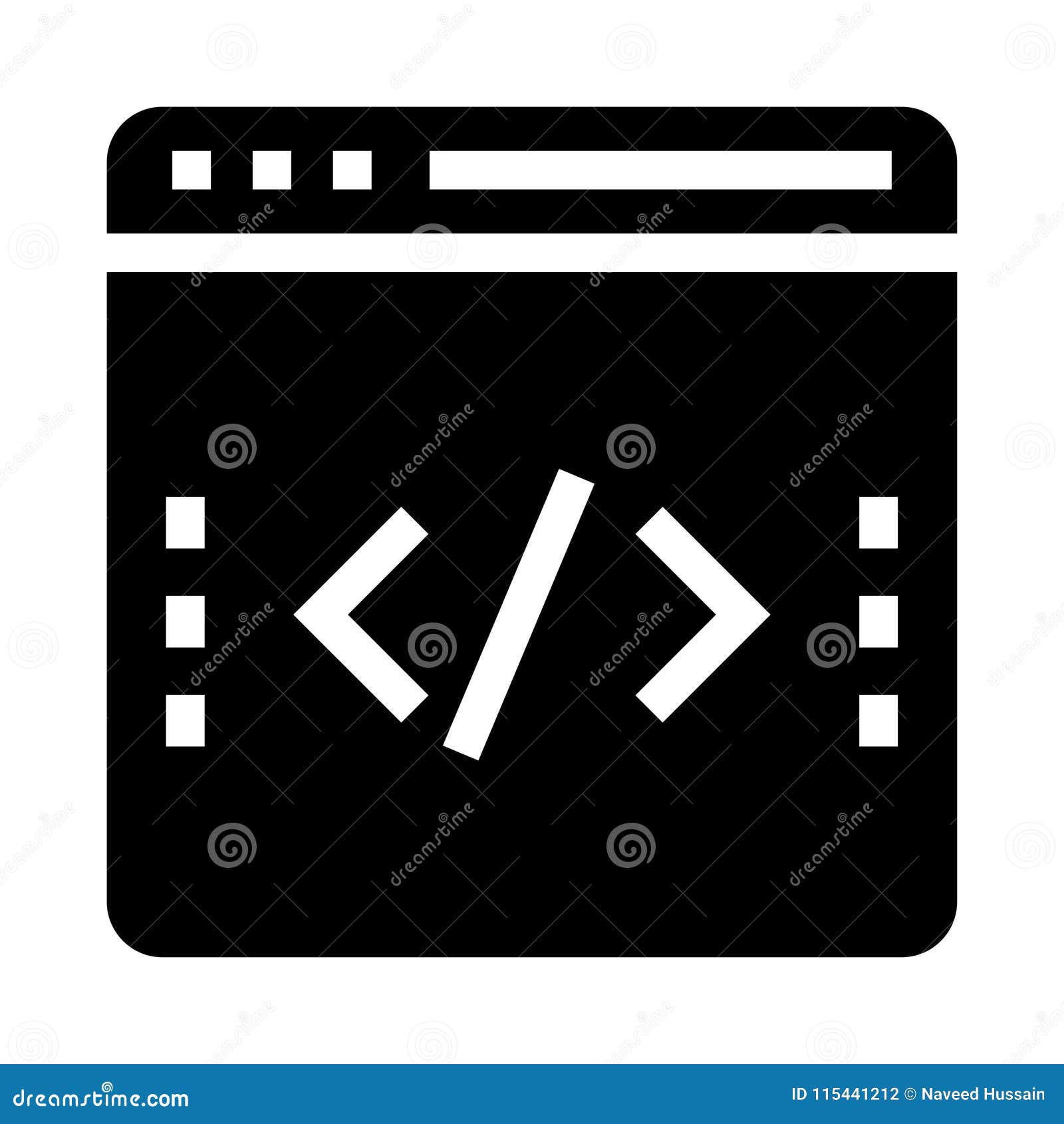 Web Page Coding Glyphs Icon Stock Illustration - Illustration of page, professional: 115441212
