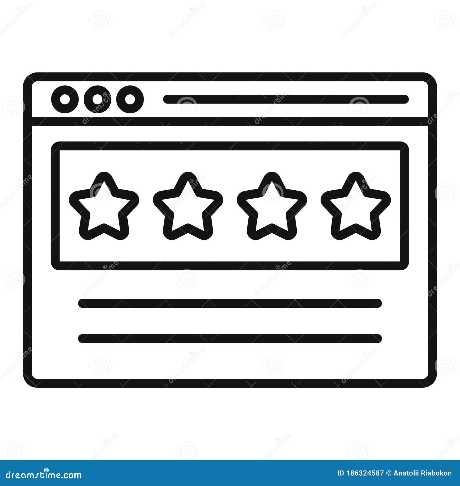 Web Page Content Icon, Outline Style Stock Vector - Illustration of ...