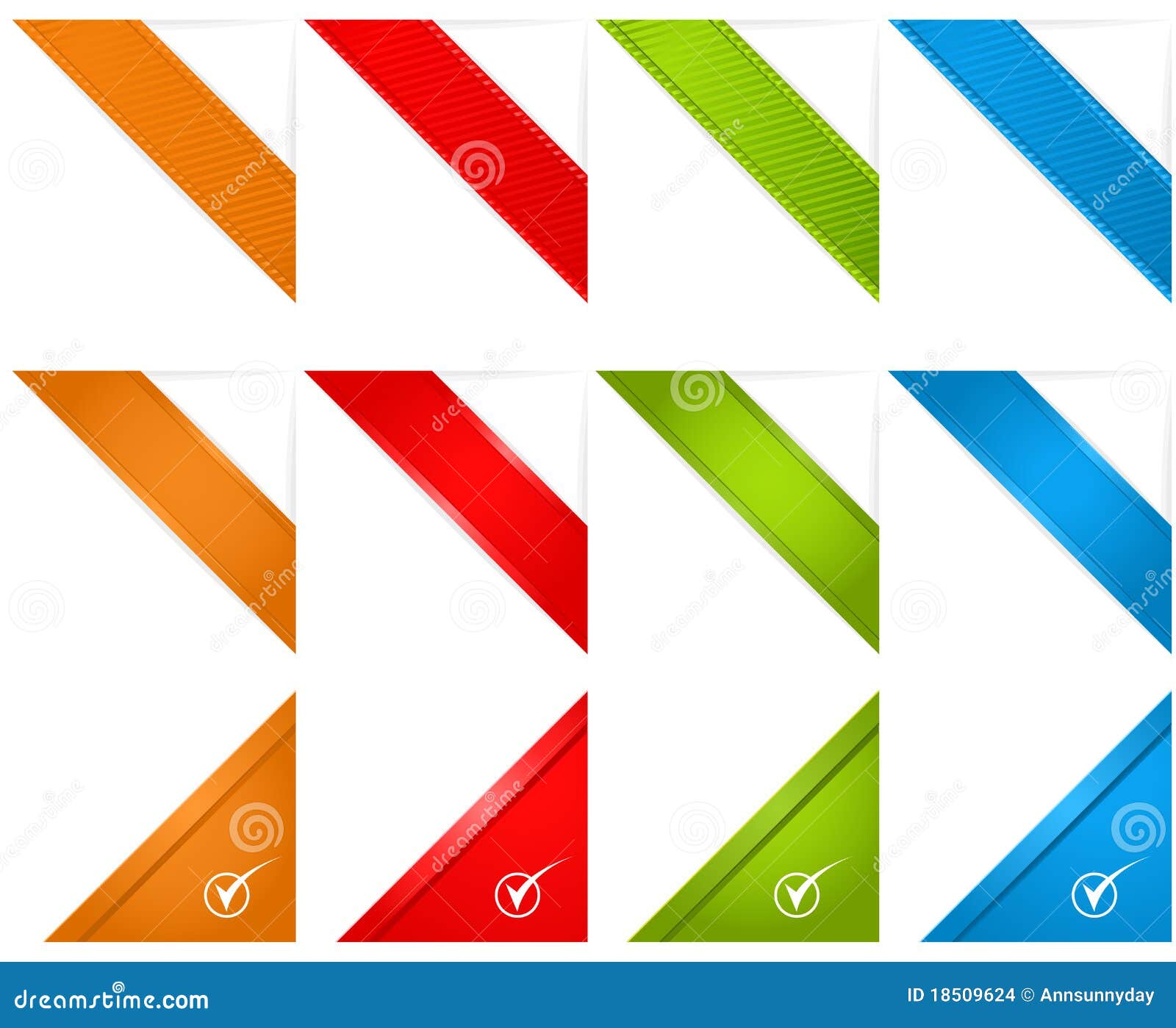 Web Page Corner Ribbons stock vector. Illustration of satin - 18509624