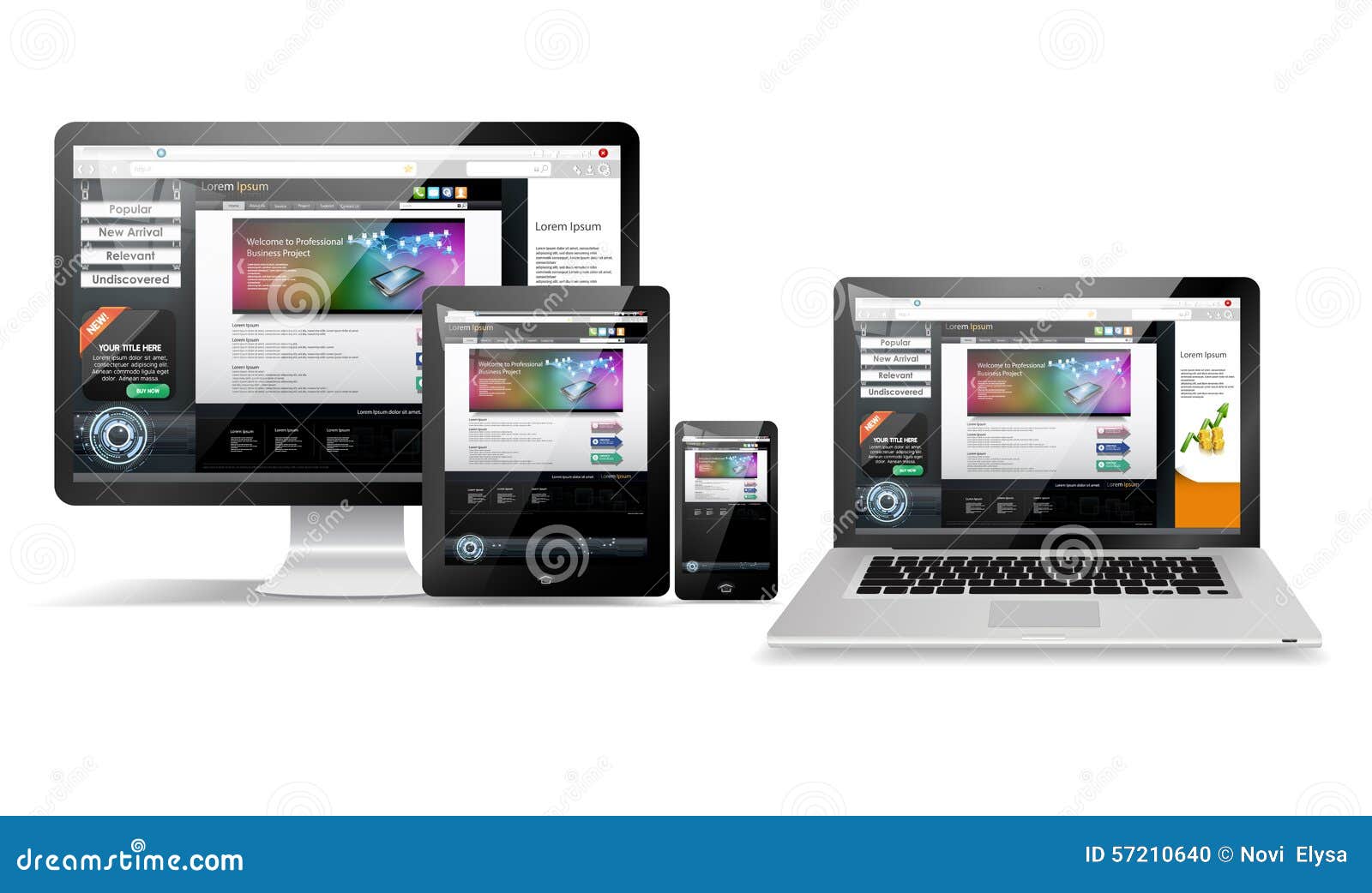 Web page design concept stock vector. Illustration of abstract - 57210640