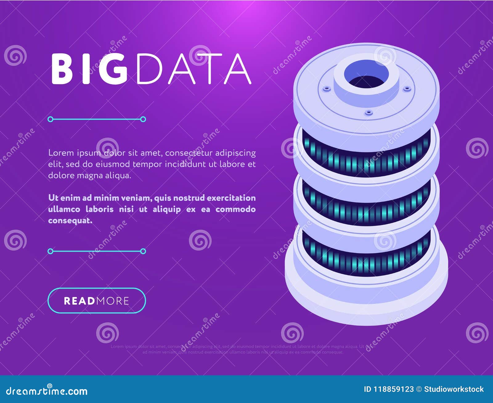 Big Data Center Base Design Stock Vector - Illustration of connection ...
