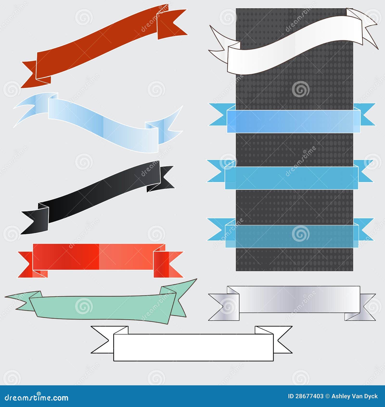 Web or page design ribbons stock vector. Illustration of elements ...