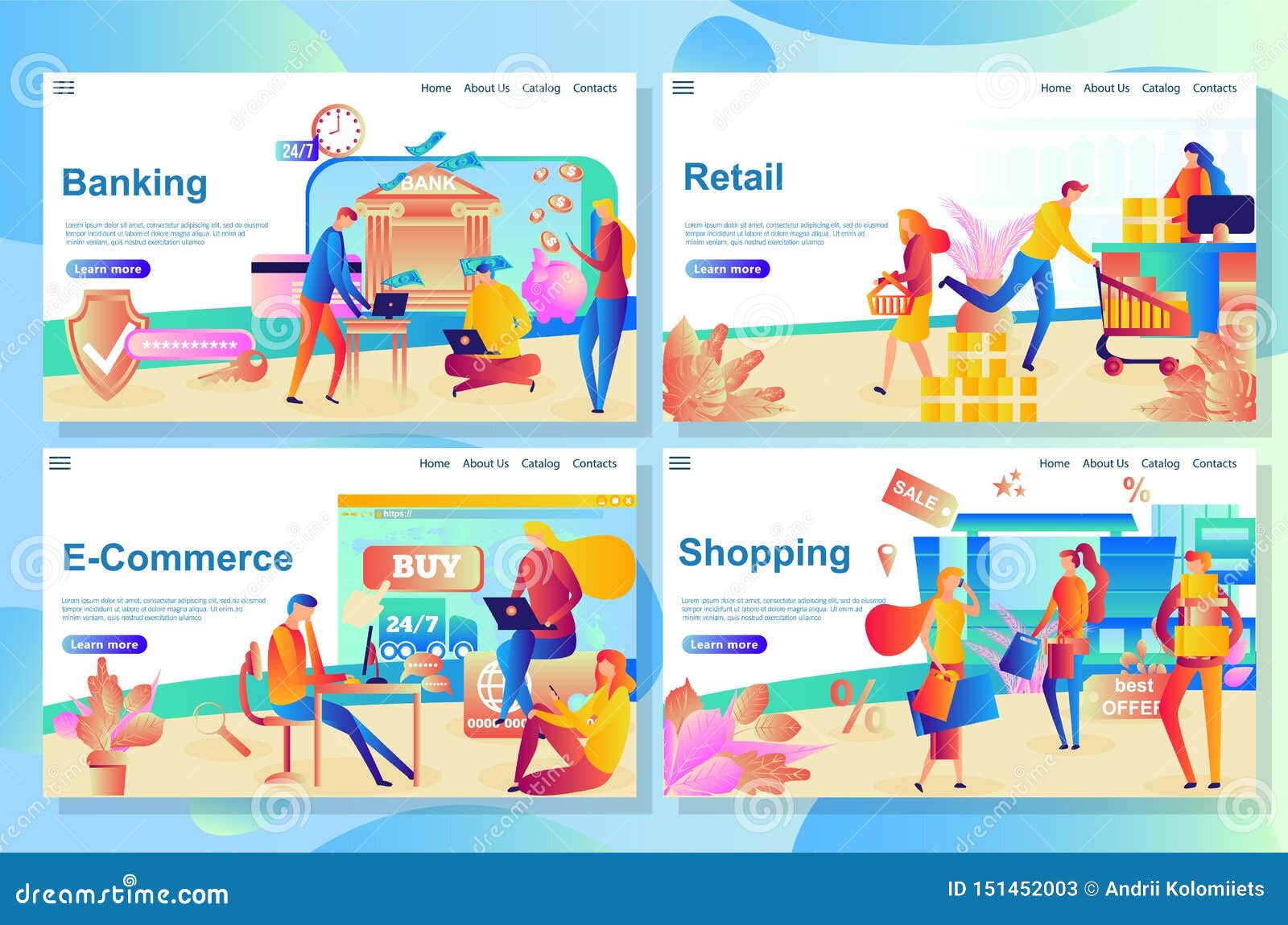 Web Page Design Template for Internet Banking and Financial ...