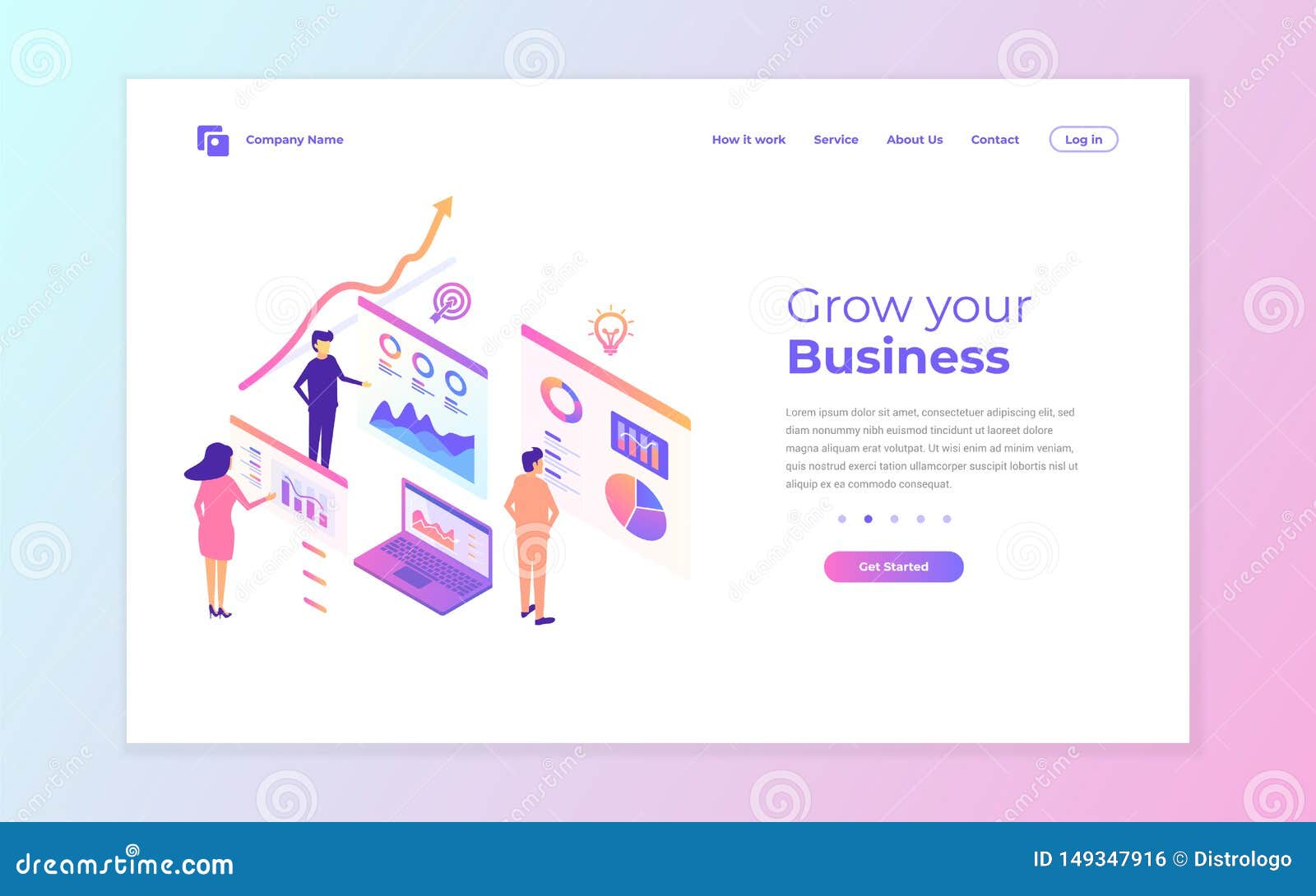 Web Page Design Templates for Data Analysis, Digital Marketing ...