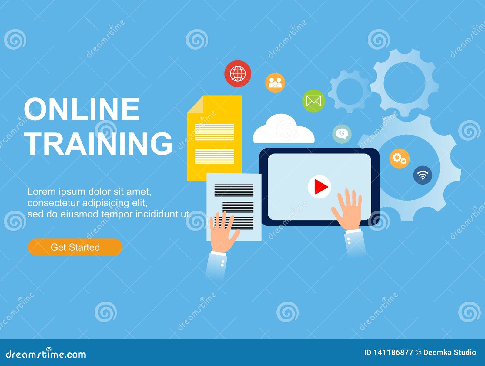 Web Page Design Templates for Online Training, Education. Modern Vector ...