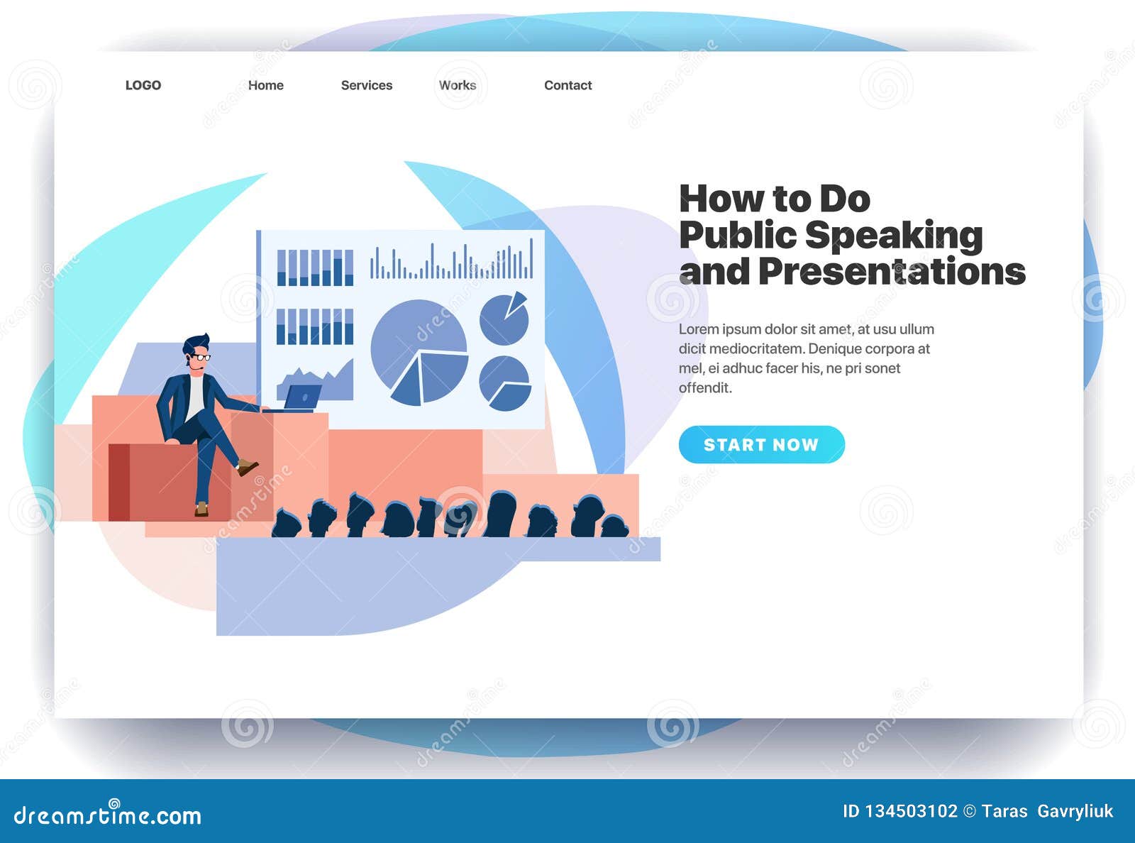 Web Page Design Templates for Public Performance Stock Vector ...