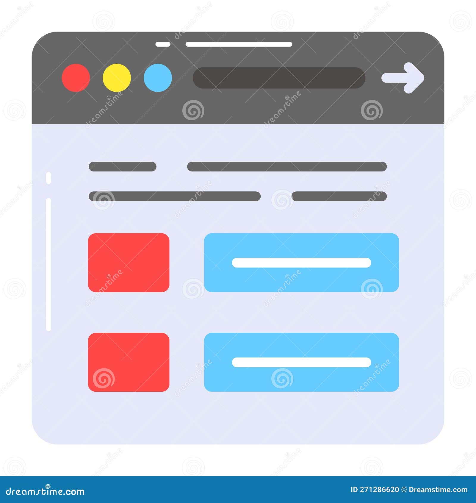 Web Page Design Vector Design in Modern Style, Premium Icon Stock ...