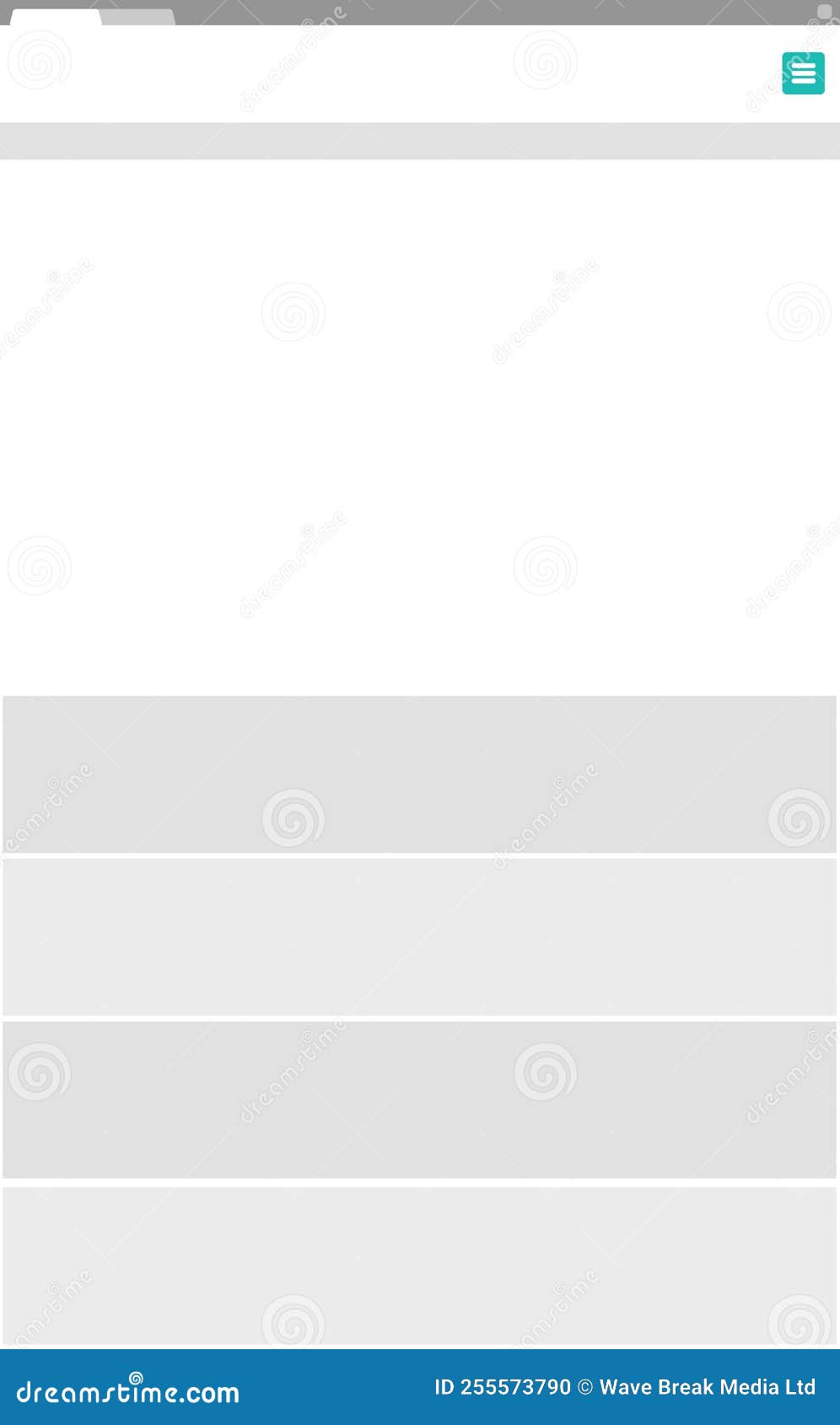 Web Page Display on White Background Stock Illustration - Illustration ...