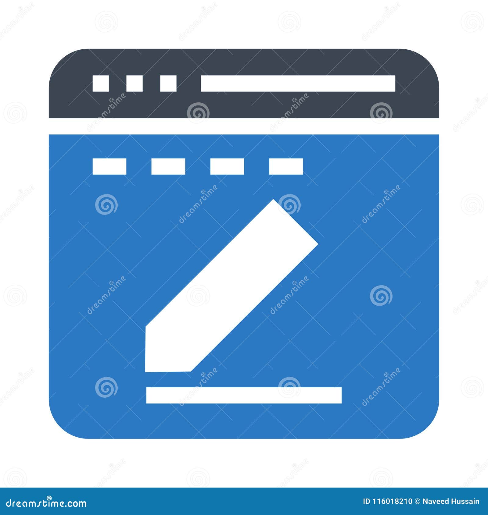 Web Page Edit Glyphs Double Color Icon Stock Illustration ...