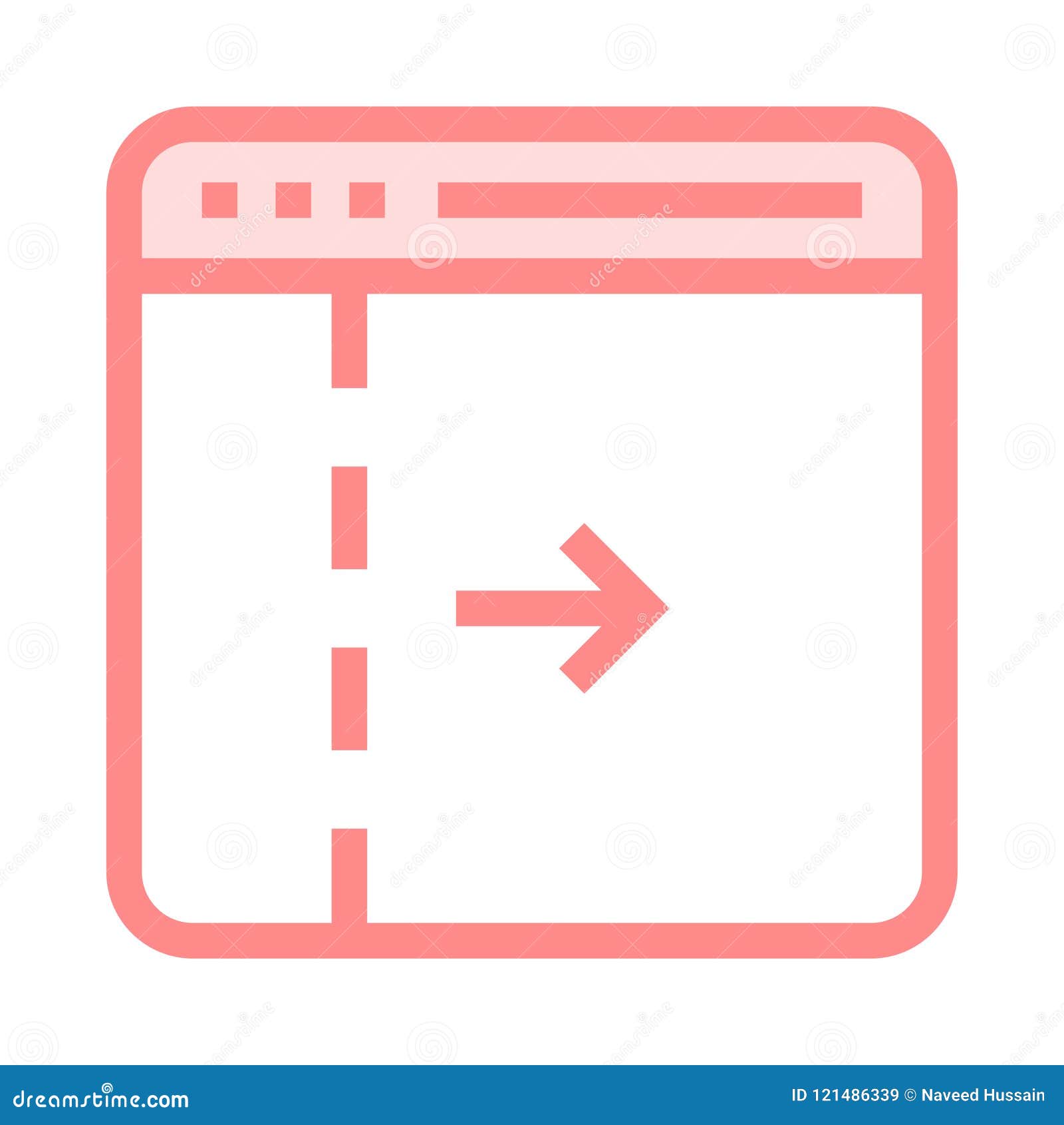 Web Page Forward Color Line Icon Stock Illustration - Illustration of ...