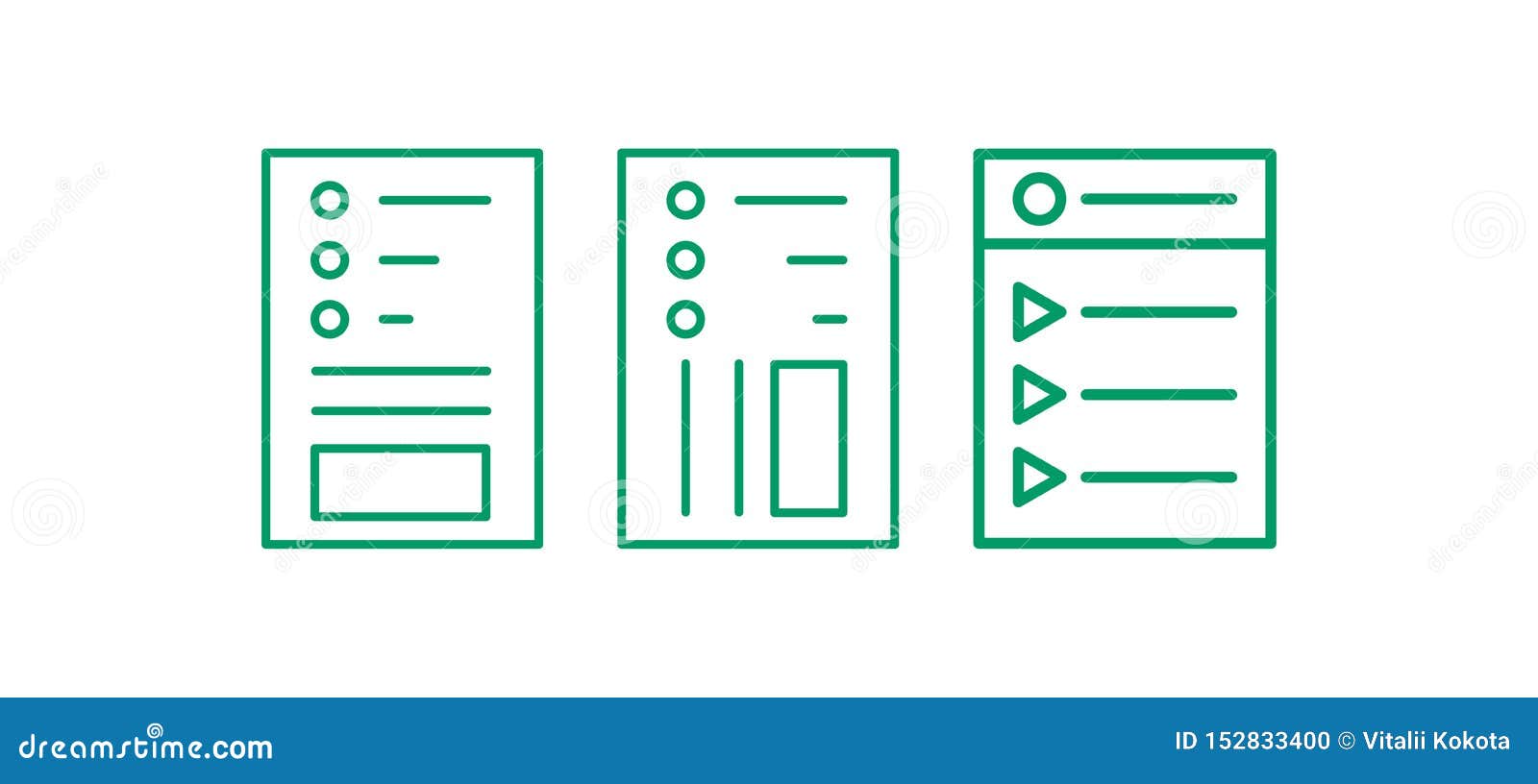 Web Page Icon Set. Edit Line Logo. Note Vector Illustation Stock Vector ...