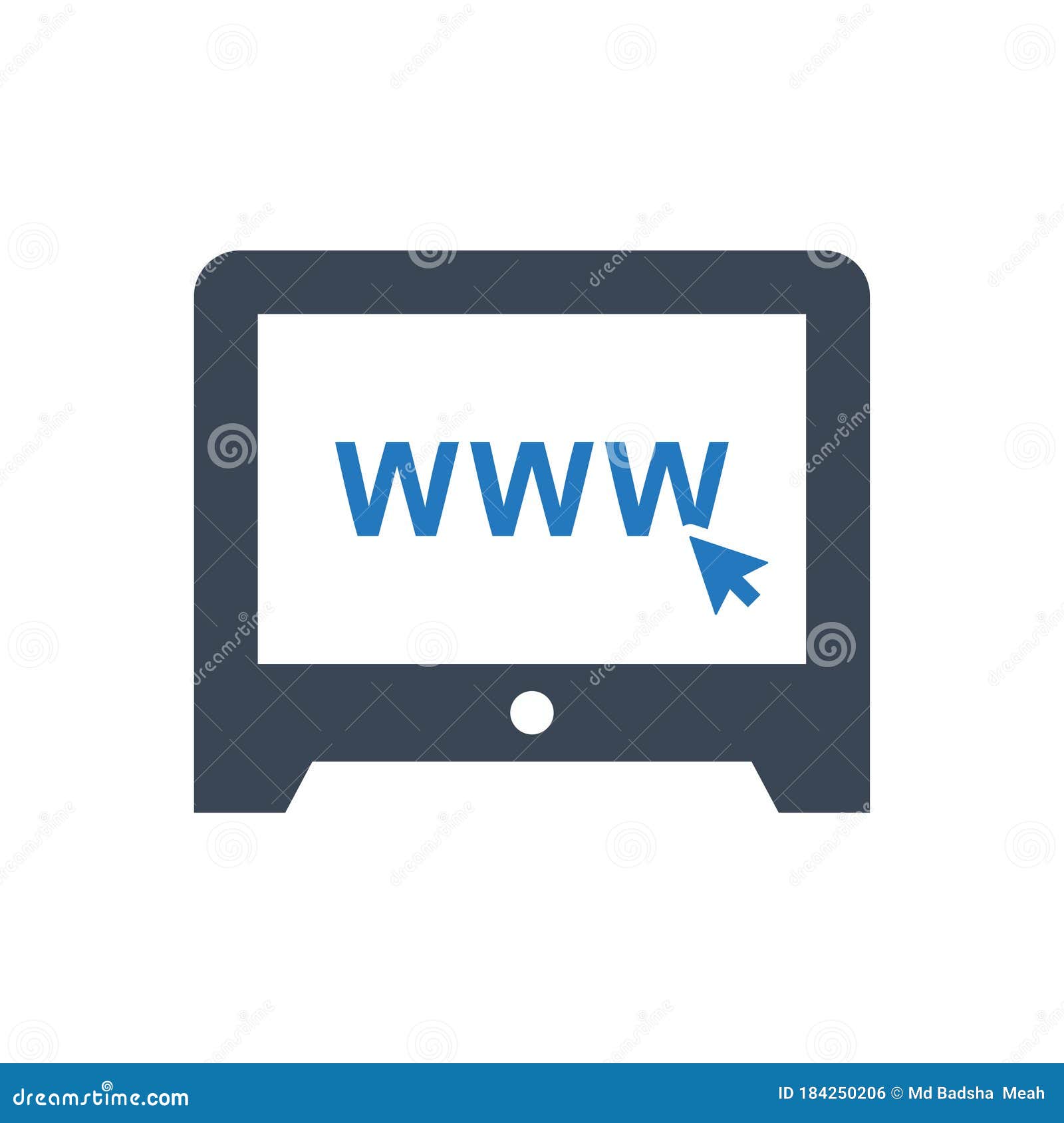 Web page icon stock vector. Illustration of monitor - 184250206