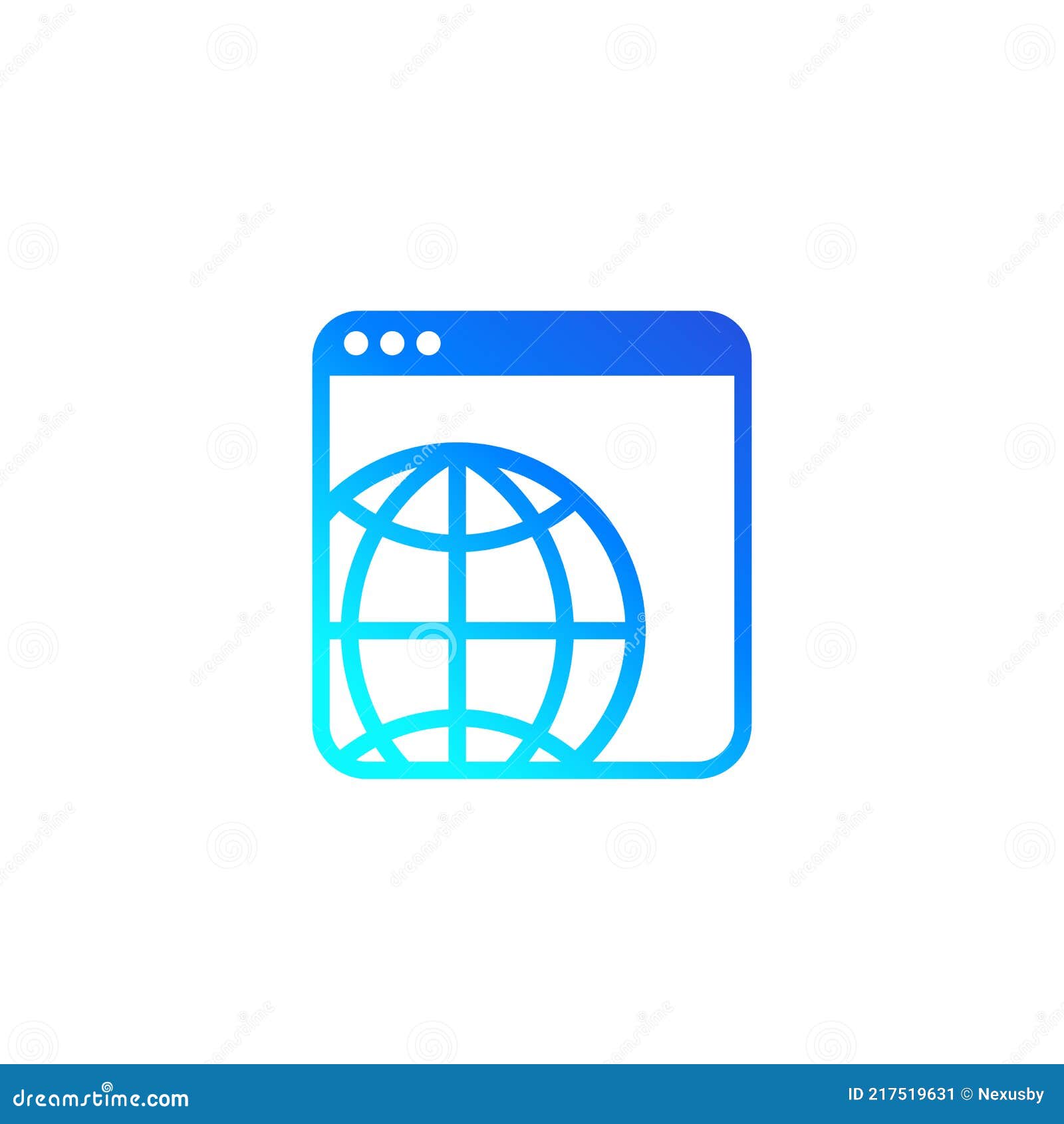 Web Page Icon on White, Website Vector Stock Vector - Illustration of ...