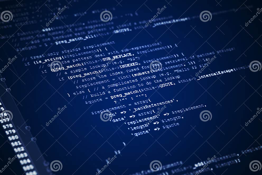 Web Page Javascript Code on Computer Monitor Stock Illustration ...