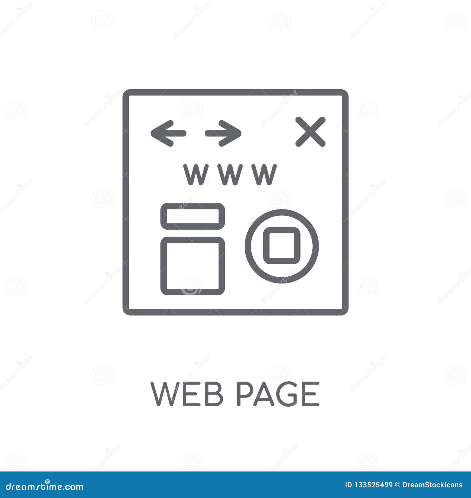 Web Page Linear Icon. Modern Outline Web Page Logo Concept on Wh Stock ...