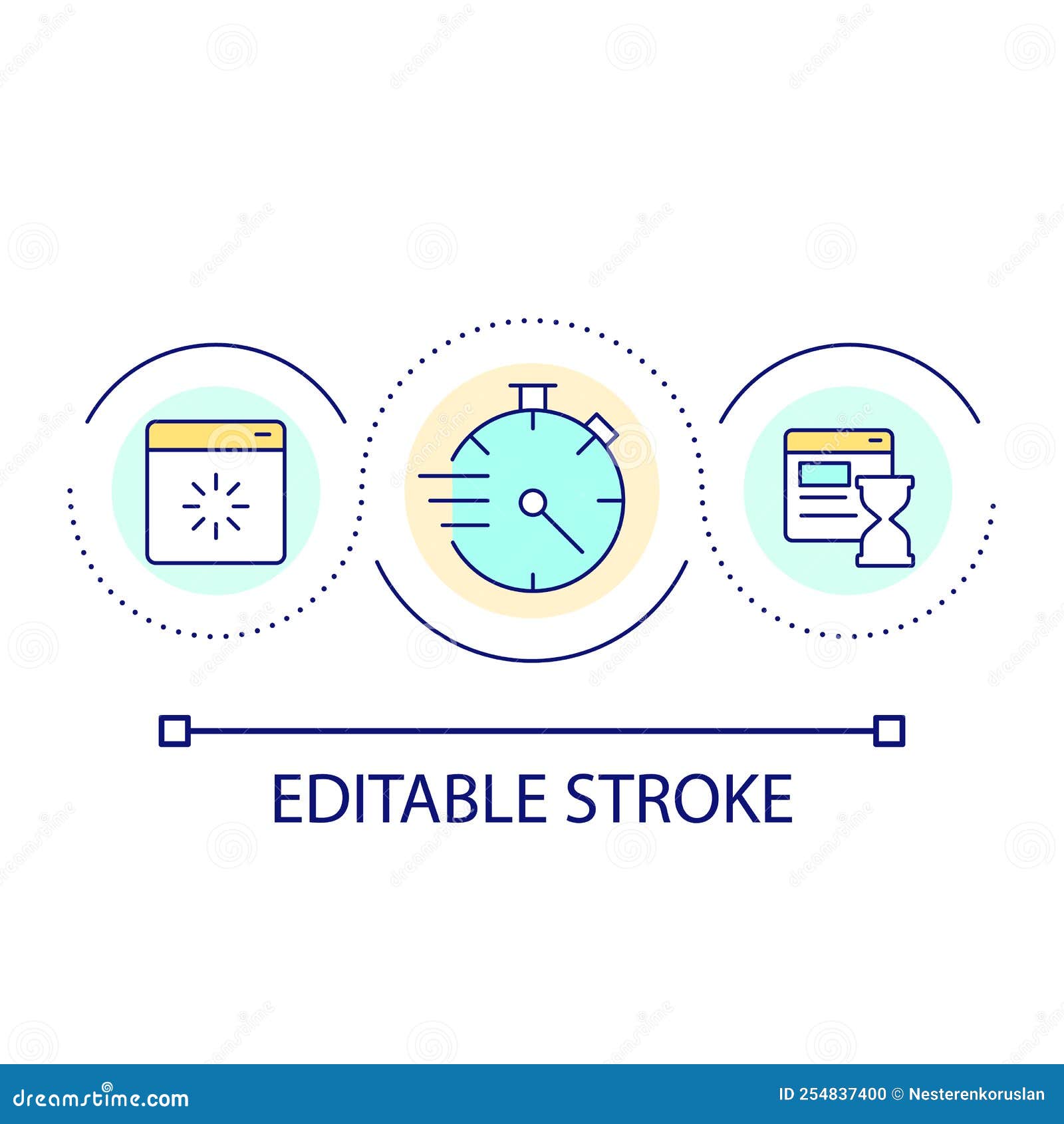 Web Page Loading Time Loop Concept Icon Stock Vector - Illustration of ... Web Page Loading Time Loop Concept Icon Stock Vector - Illustration of ...