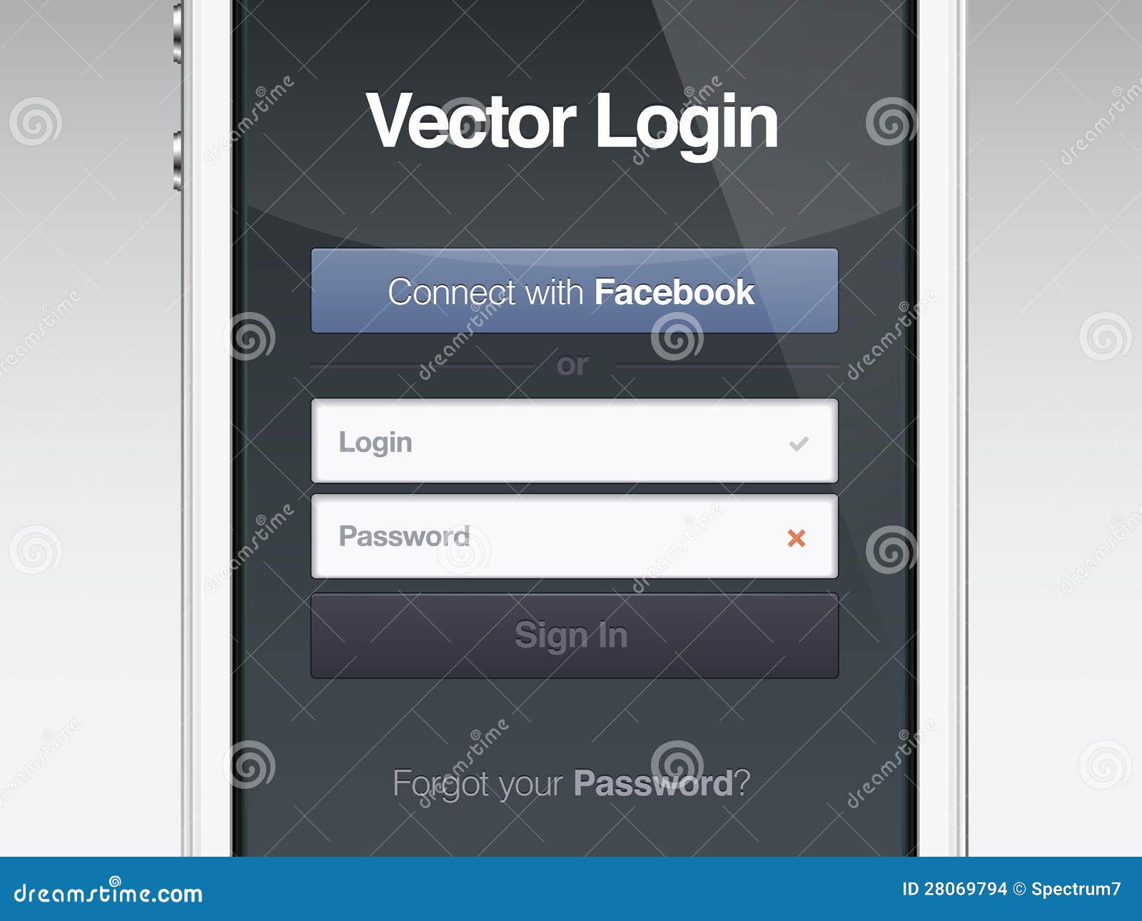 Web Page Login Password Security Screen Stock Vector - Illustration of ...