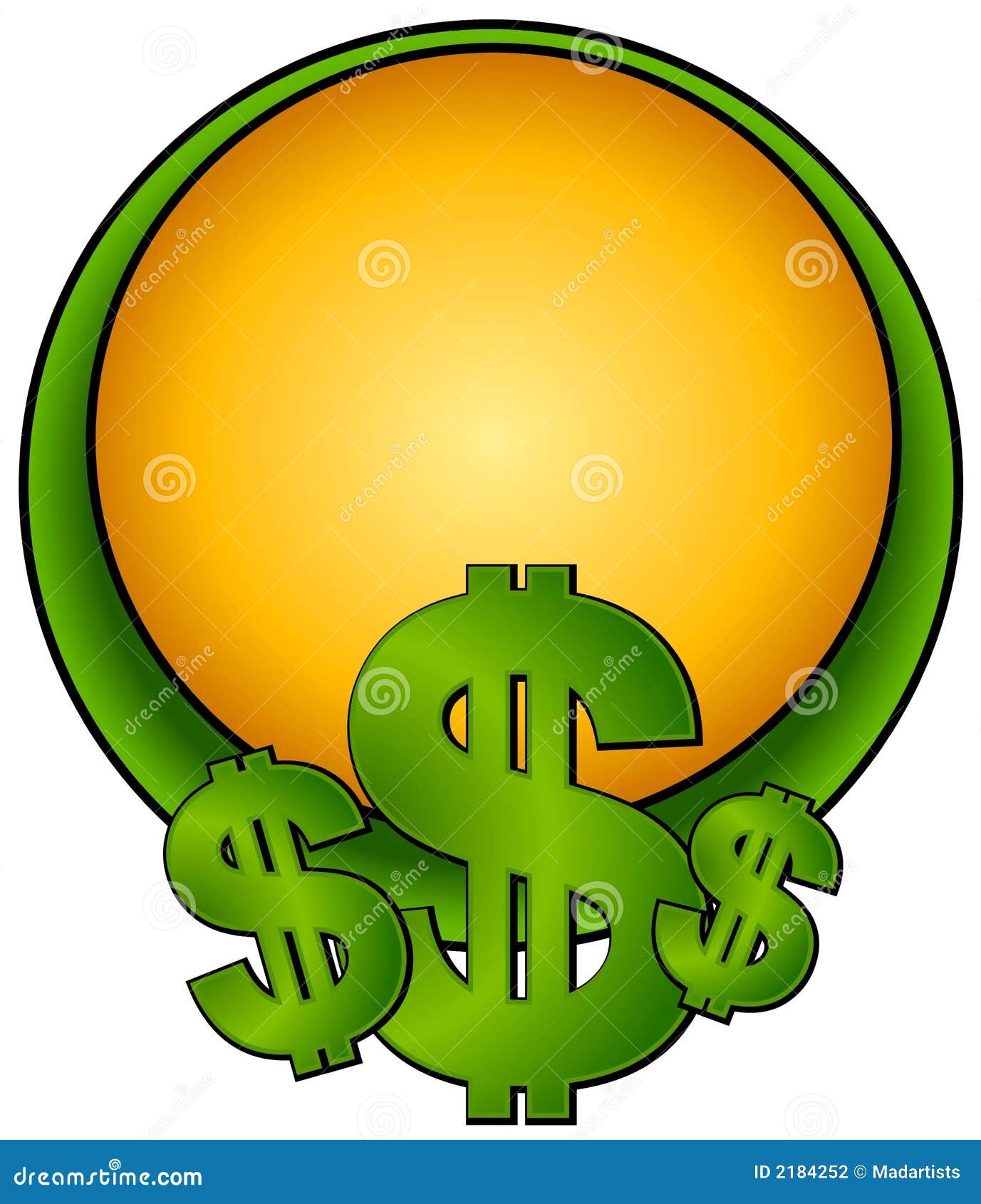 Dollar Signs Hanging String Vector Illustration | CartoonDealer.com ...