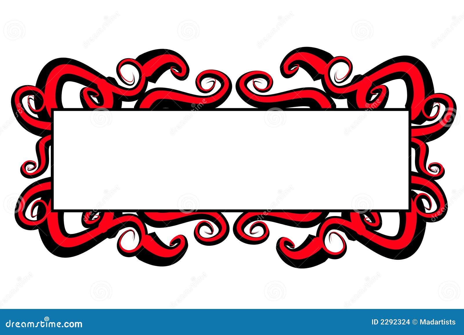 Red Swirls Border