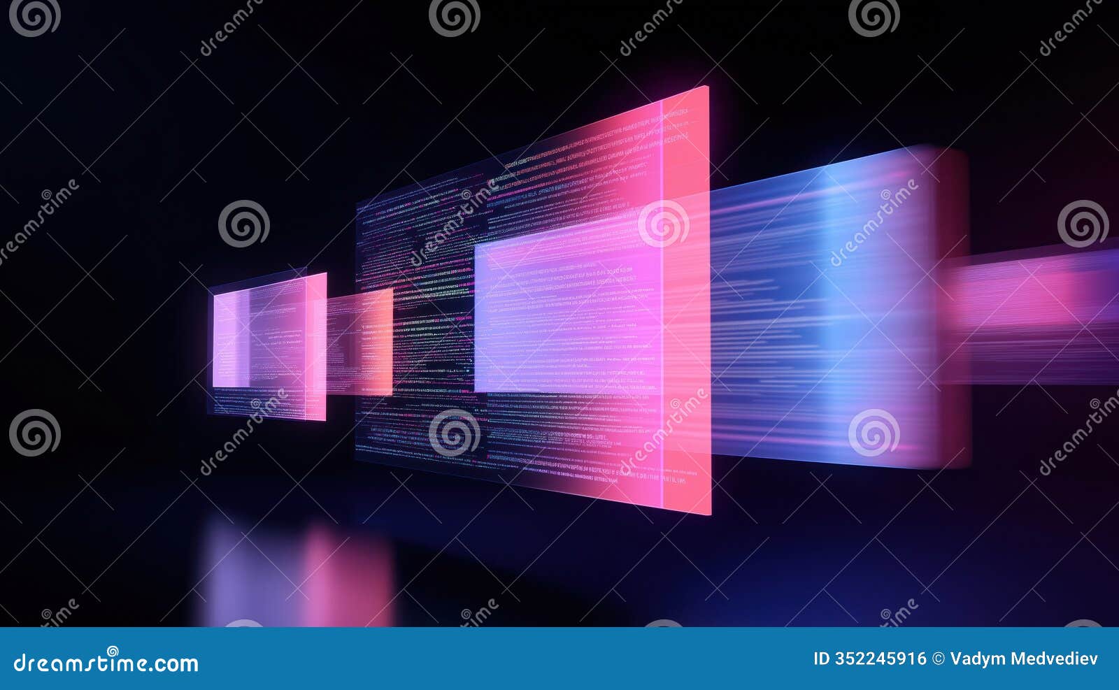 Web Page Modules Float Around Display. Modern Design Concept Presented ...