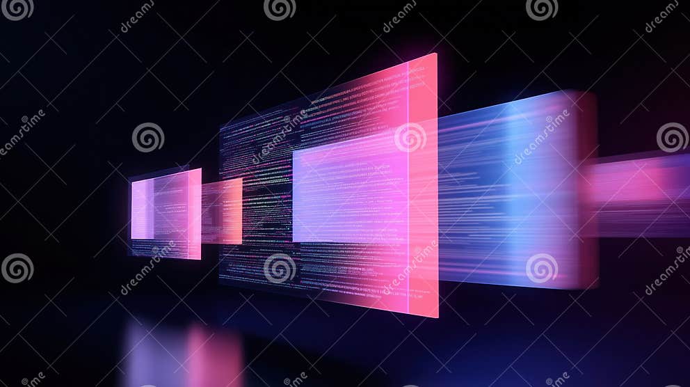 Web Page Modules Float Around Display. Modern Design Concept Presented ...