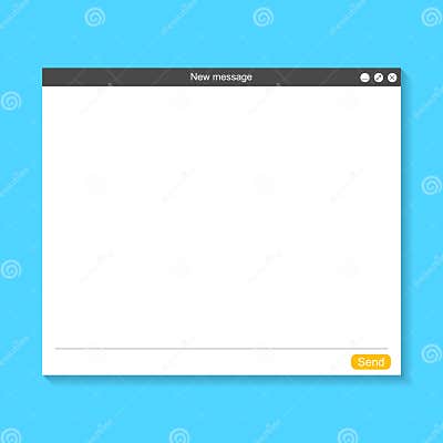 Web Page Opened Email Blank Empty Template Mockup. Vector Stock Vector ...