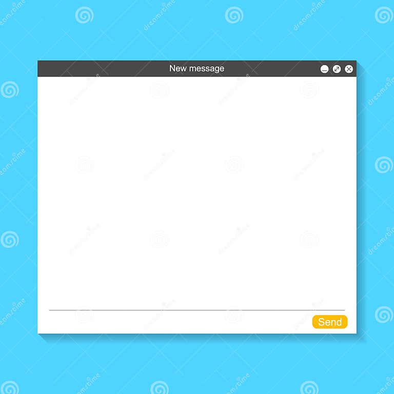Web Page Opened Email Blank Empty Template Mockup. Vector Stock Vector ...
