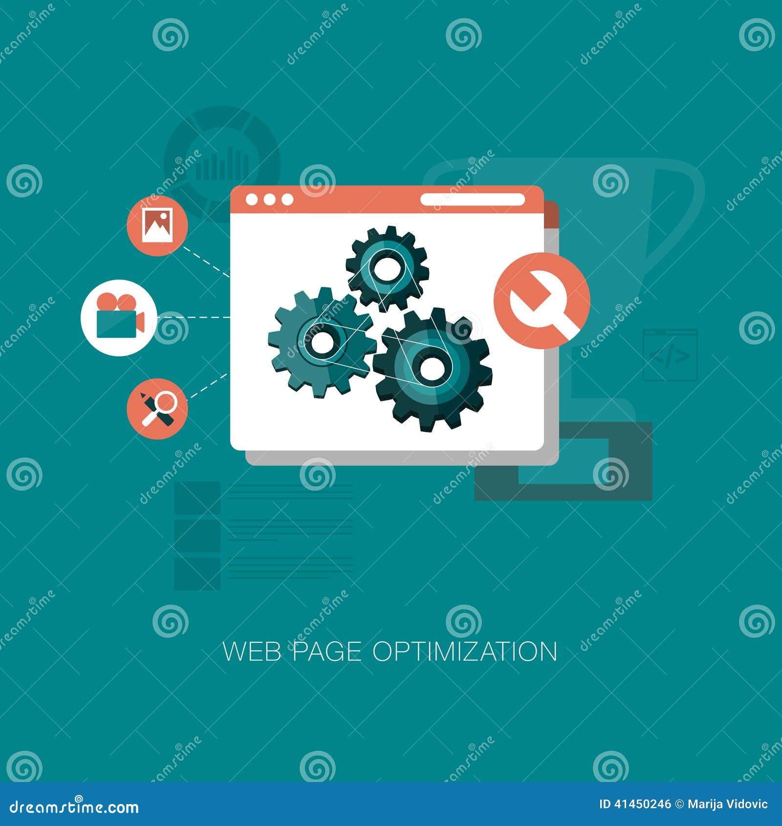 Web Page Optimization Graphics Stock Vector - Illustration of software ...