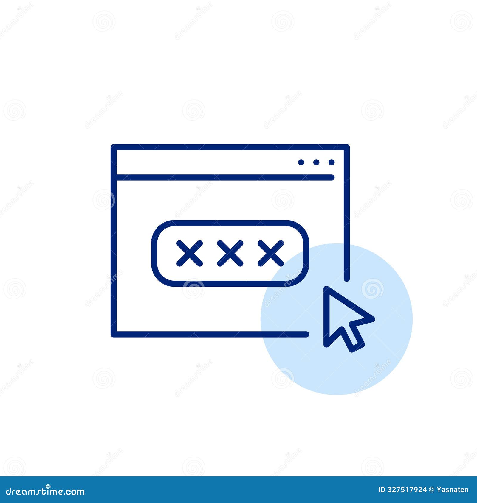 Web Page Password Covered By Asterisks In Input Box And Mouse Click Secure Web Access User