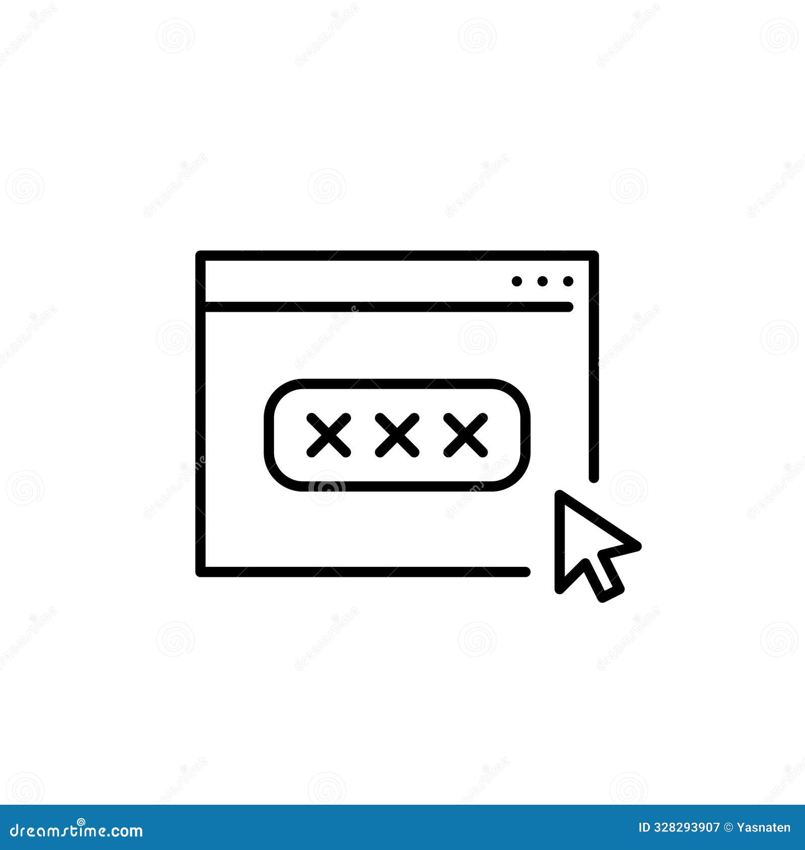 Web Page Password Covered By Asterisks In Input Box And Mouse Click