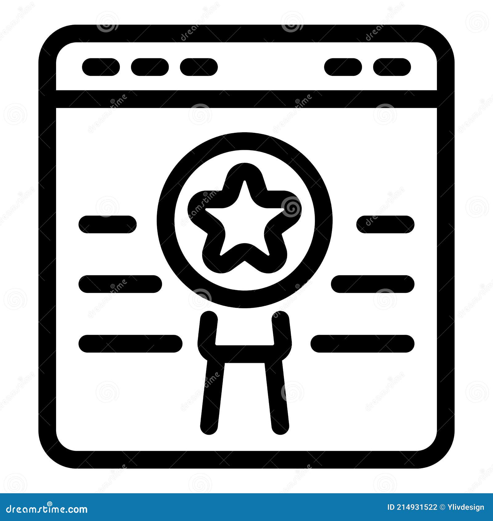 Web Page Ranking Icon, Outline Style Stock Vector - Illustration of ...