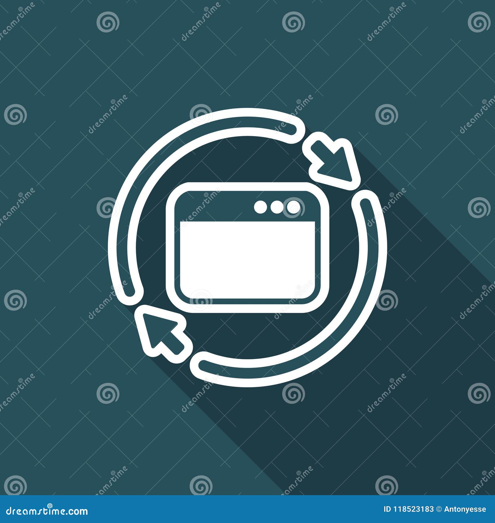 Web page refresh icon stock vector. Illustration of arrow - 118523183