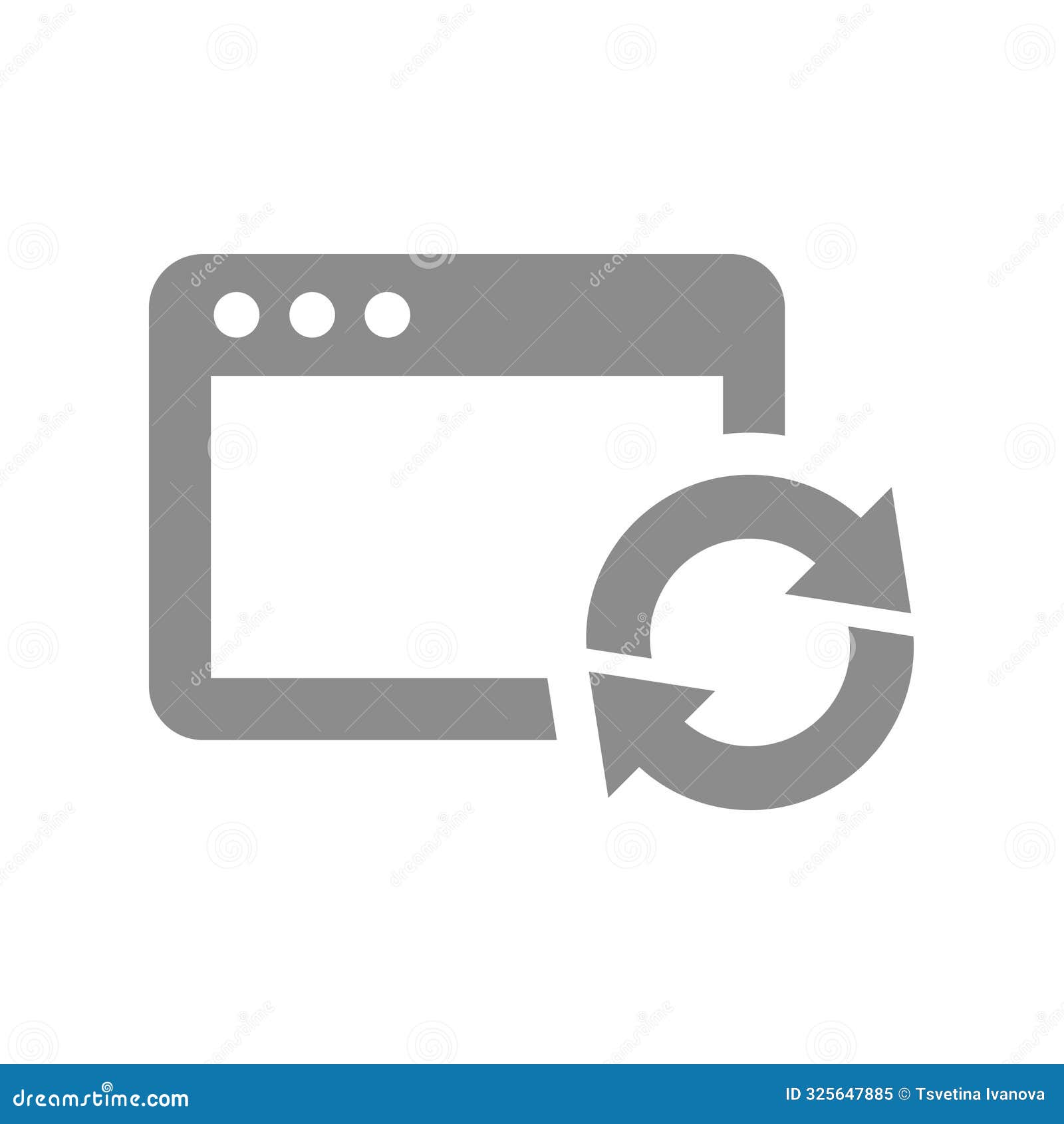 Web Page Refresh Vector Icon Stock Illustration - Illustration of refreshing, communication ...